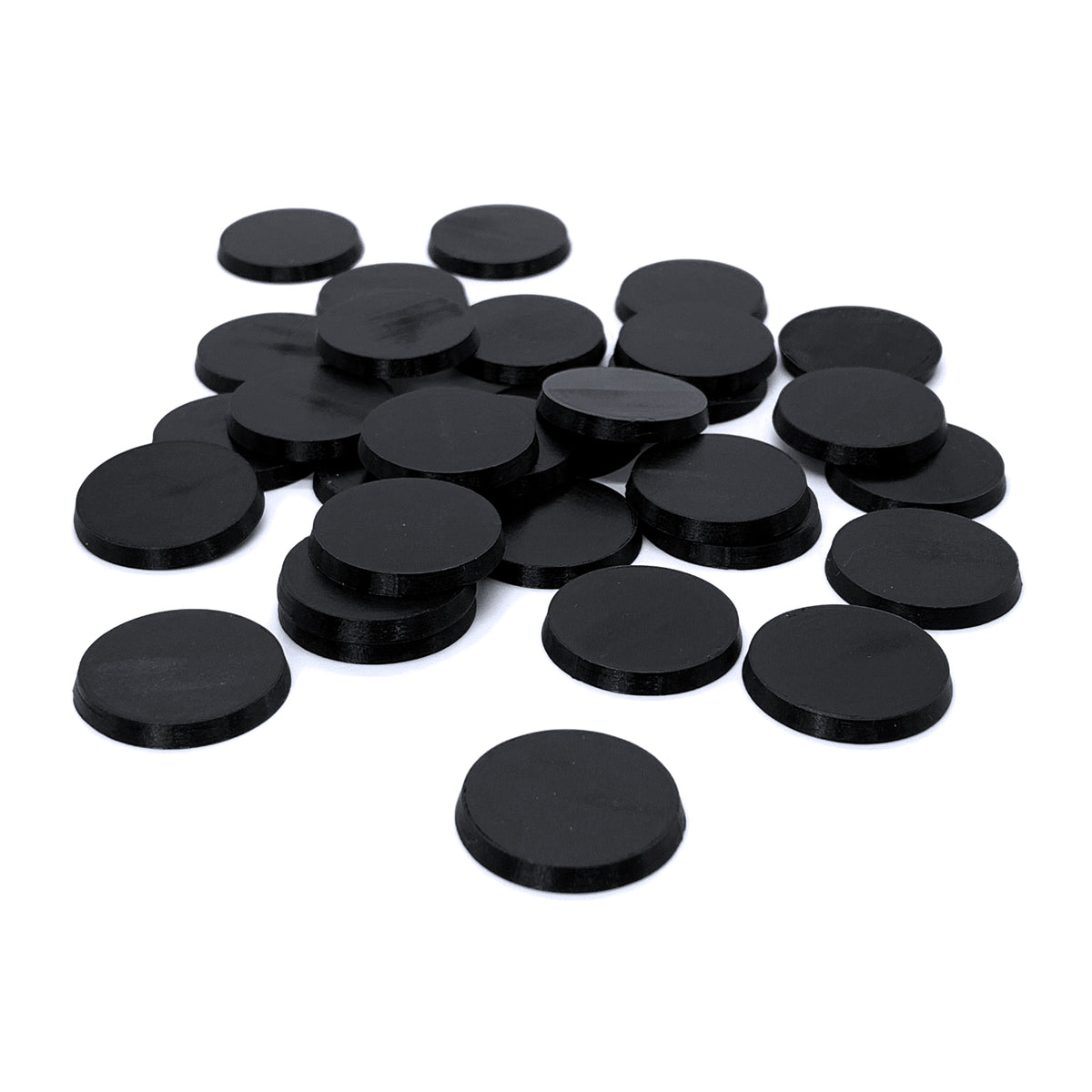 Miniature Bases - Flat Bottom Circular - 1 Inch (32pcs) | EnderToys
