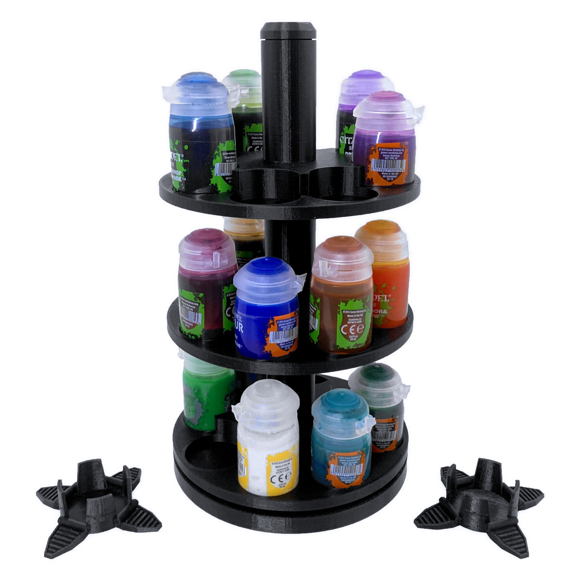 3-Tier Spinning Paint Rack for Tall Pots | EnderToys Terrain